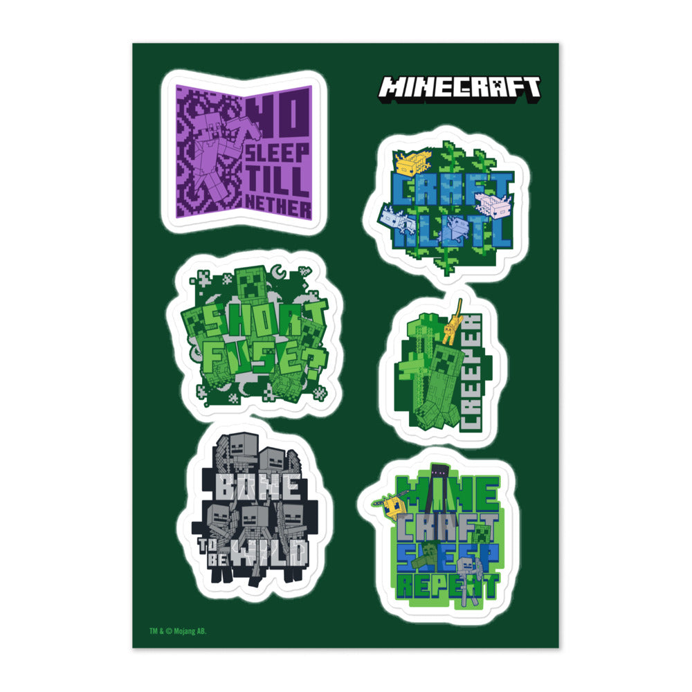 Minecraft Quotes Sticker Sheet | Official Minecraft Shop