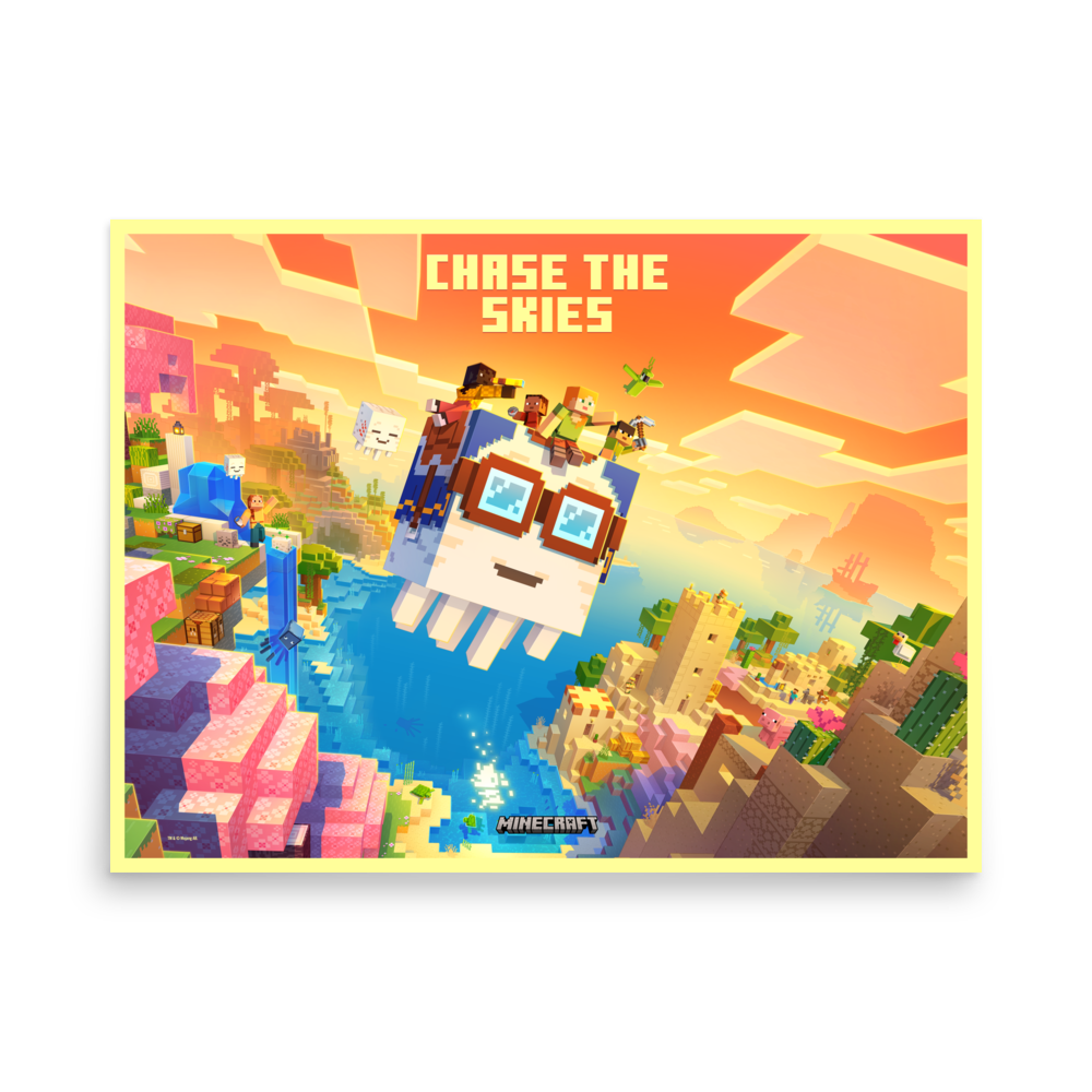 Minecraft Chase The Skies Premium Poster | Official Minecraft Shop