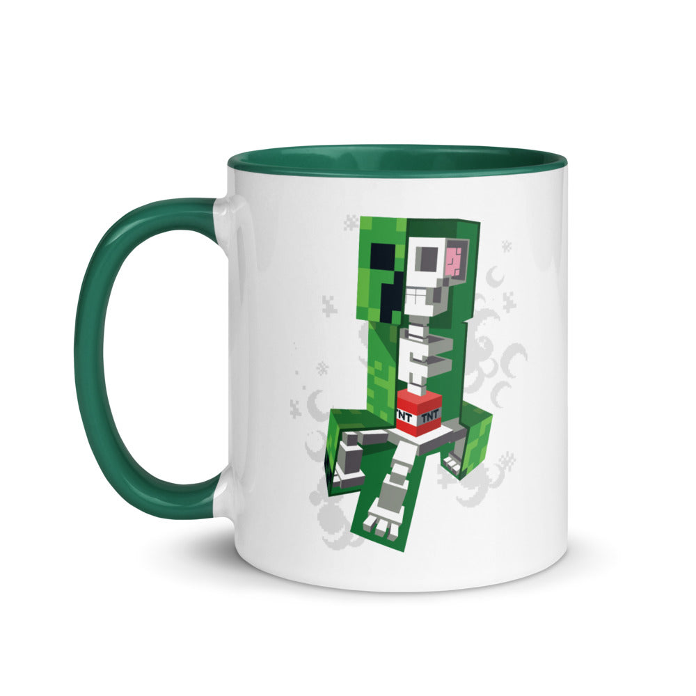 Minecraft Creeper Skeleton Two-Tone Mug | Official Minecraft Shop