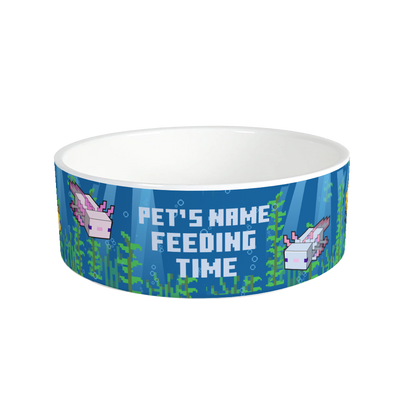 Minecraft Axolotl Feeding Time Personalized Pet Bowl | Official ...