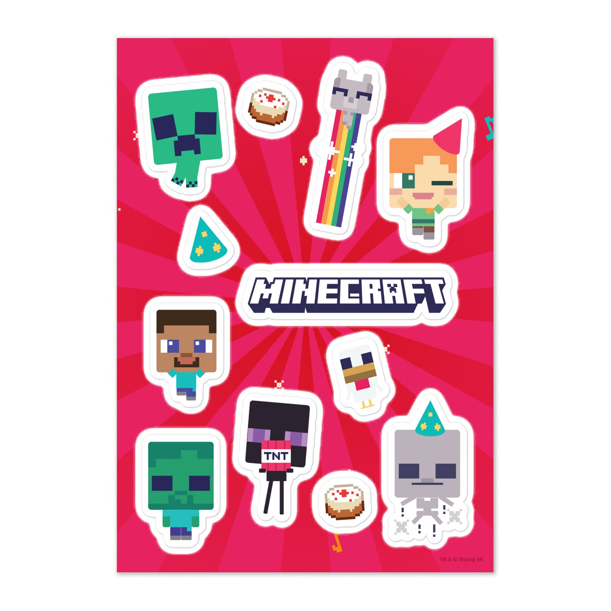 Minecraft Celebration Sticker Sheet | Official Minecraft Shop