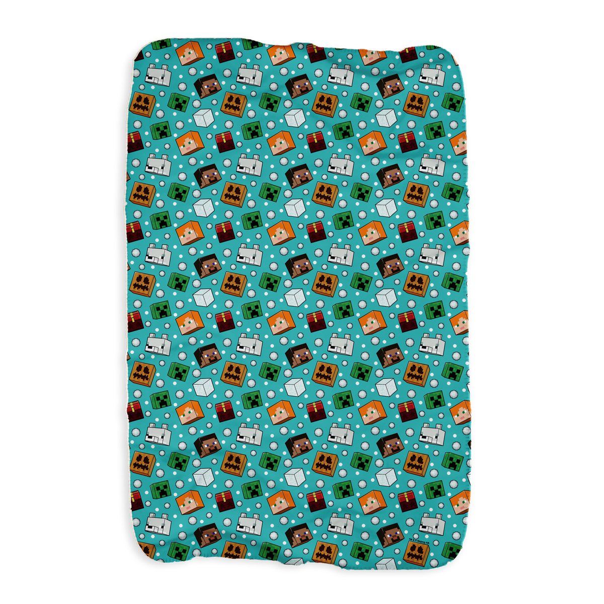 Minecraft Heads Holiday Sherpa Blanket | Official Minecraft Shop