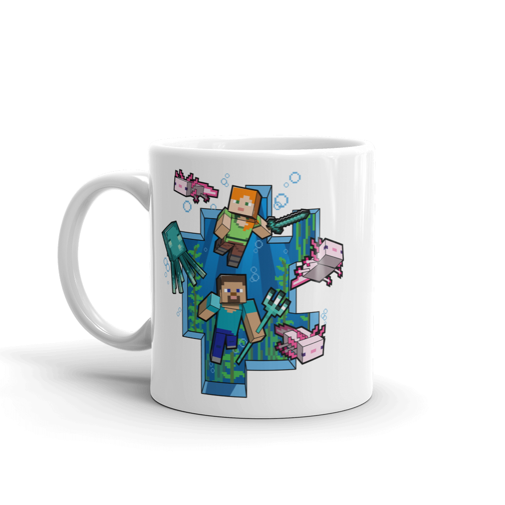 Minecraft Caves & Cliffs Underwater White Mug | Official Minecraft Shop